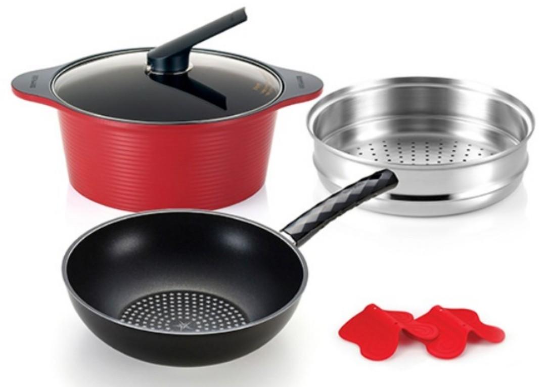 HAPPYCALL DIAMOND ALUMITE COMBI SET, Furniture & Home Living ...