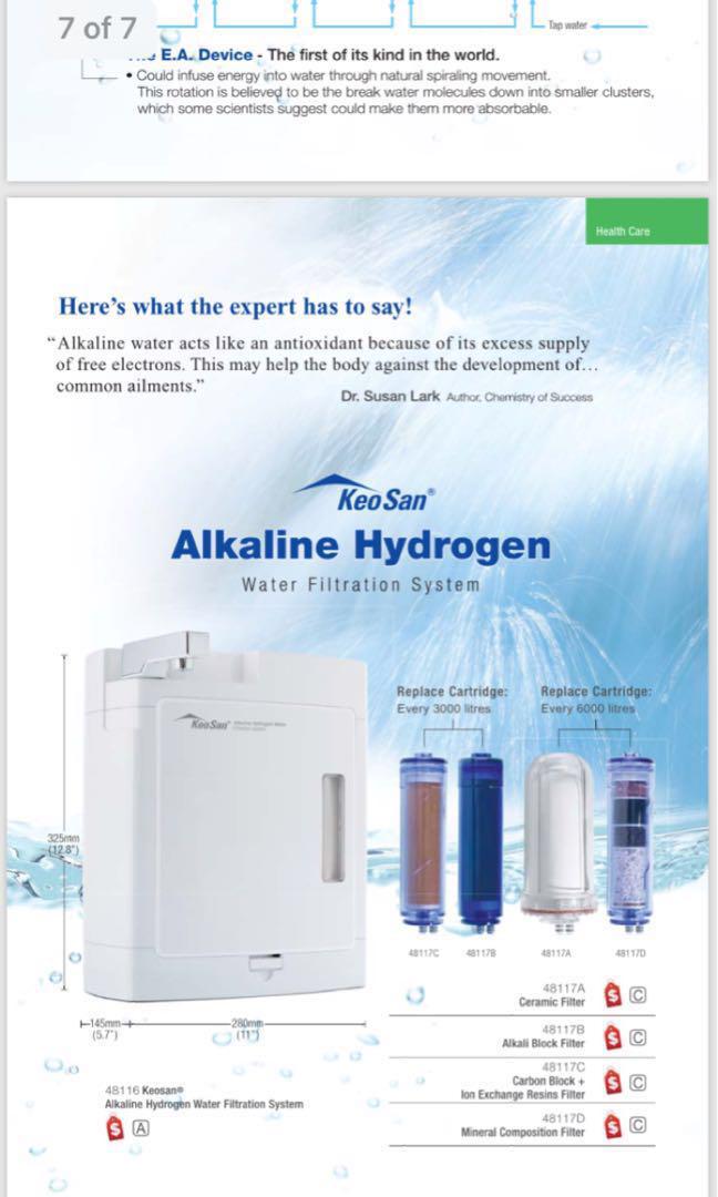 KeoSan Alkaline Hydrogen Water Filter System, TV & Home Appliances ...