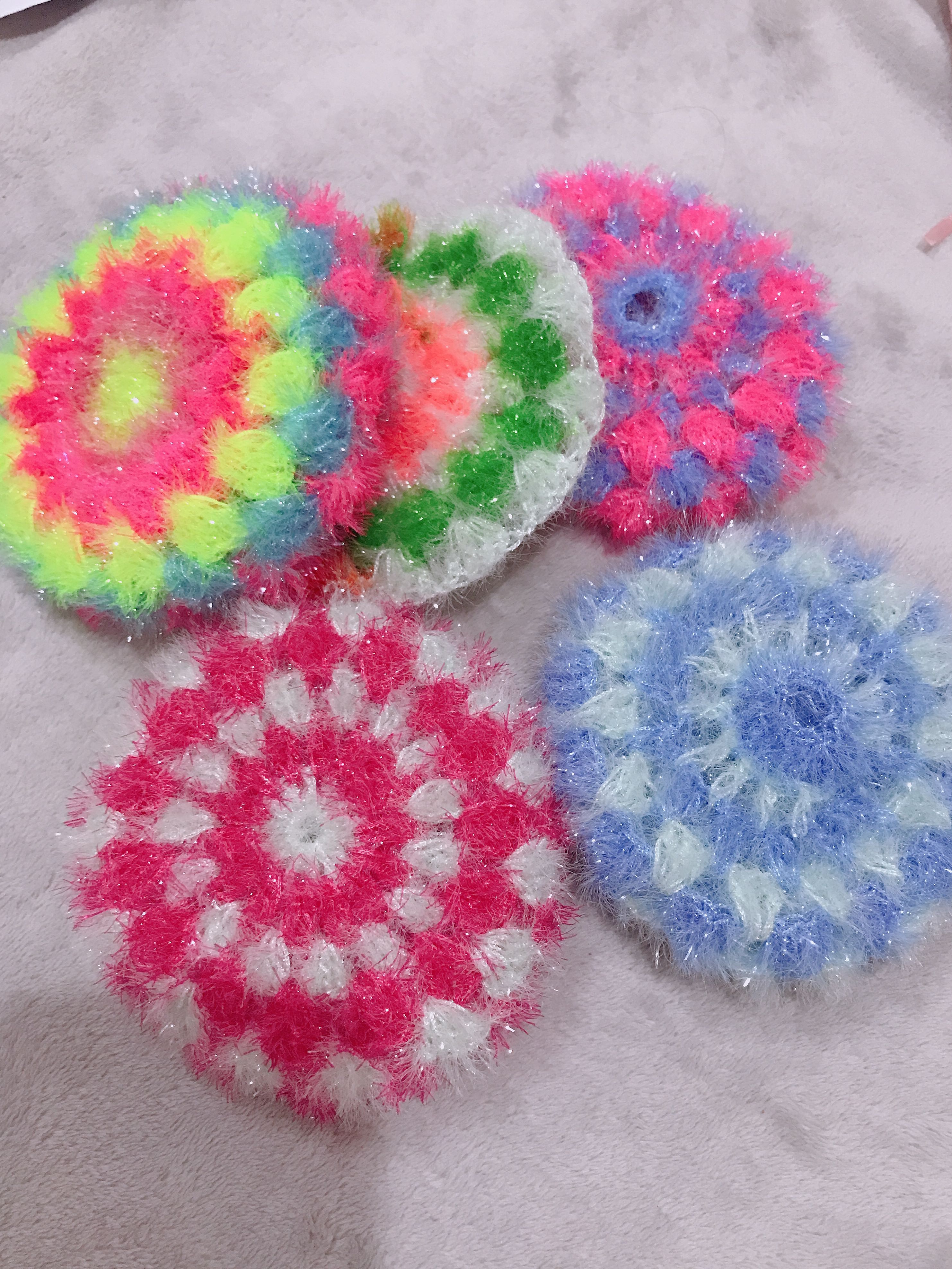 Korea handmade acrylic dish cloth sponge, Home Appliances, Cleaning ...