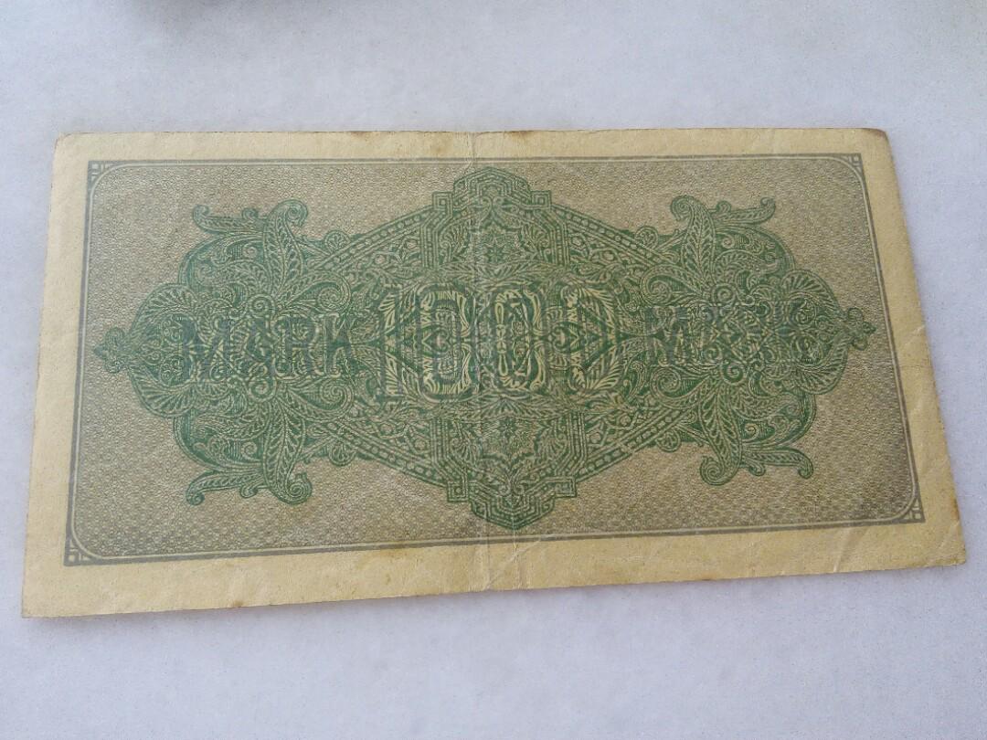 Old Germany Banknote 1922 Tausend Mark 1000, Hobbies & Toys ...