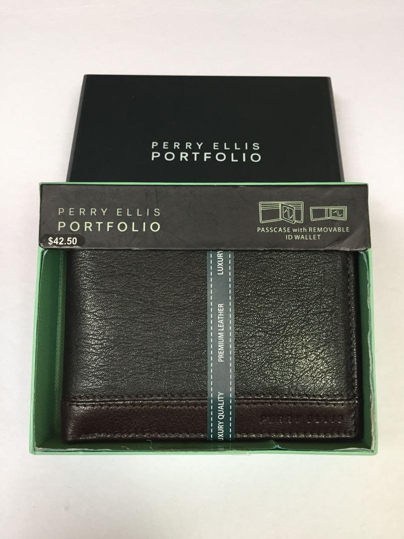 Perry Ellis Portfolio Men’s Colorblocked Passcase w/ Removable ID ...