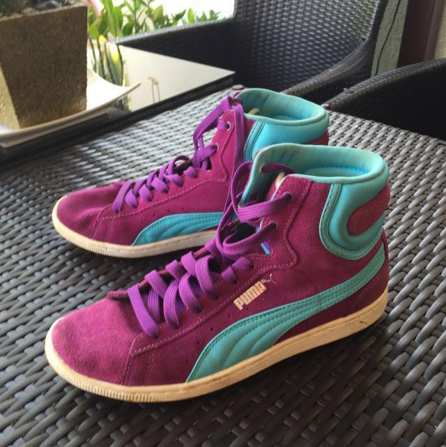 Purple Puma Suede Dance Shoes, Women's Fashion, Footwear, Sneakers on ...