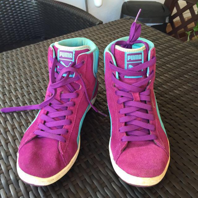 Purple Puma Suede Dance Shoes, Women's Fashion, Footwear, Sneakers on ...