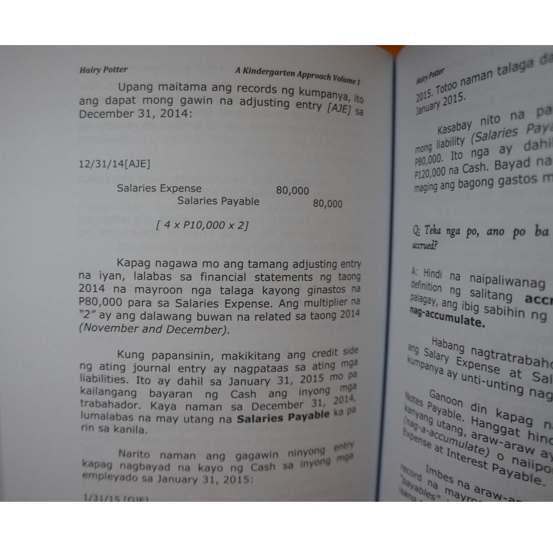 Tagalog Basic Accounting Book (Hairy Potter), Hobbies & Toys, Books ...