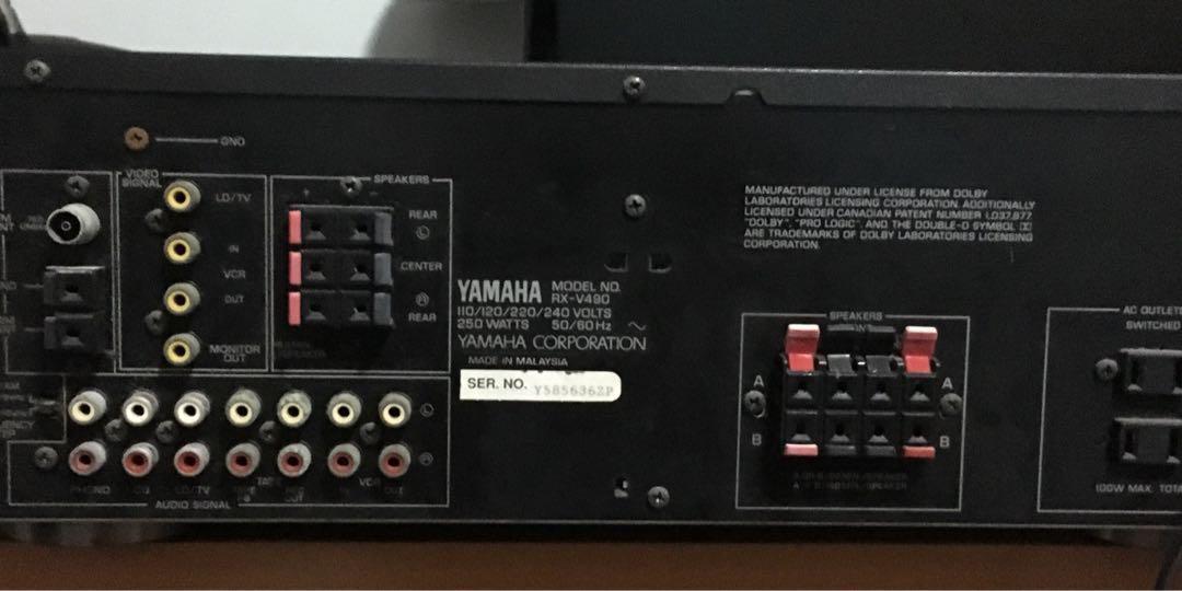 Yamaha RX-V490 Stereo receiver, Audio, Soundbars, Speakers & Amplifiers ...