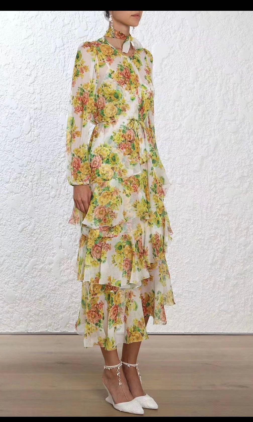 BNWT Authentic Current Season ZIMMERMANN Dress with scarf, Women's ...