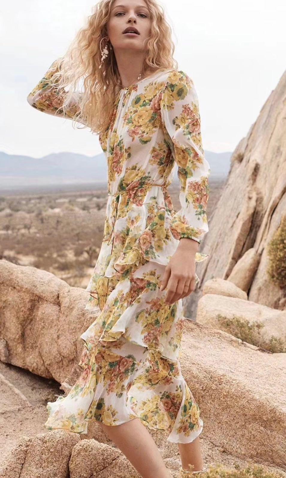 BNWT Authentic Current Season ZIMMERMANN Dress with scarf, Women's ...