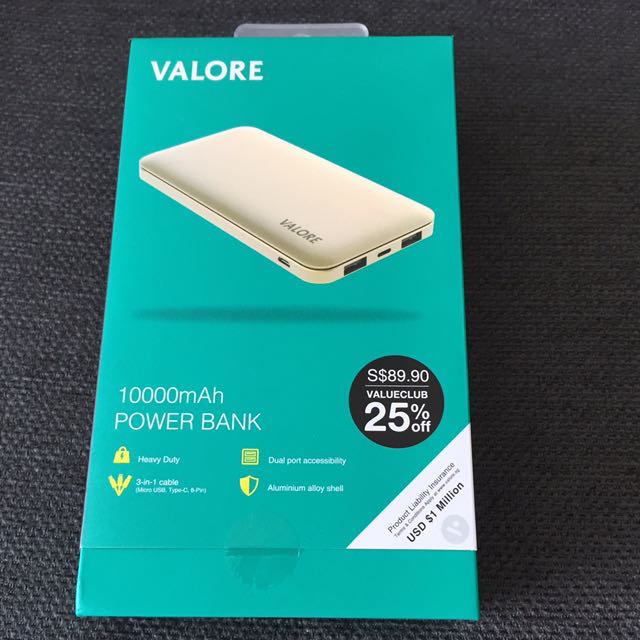Gold Valore 1000mAh Power Bank, Mobile Phones & Gadgets, Mobile ...
