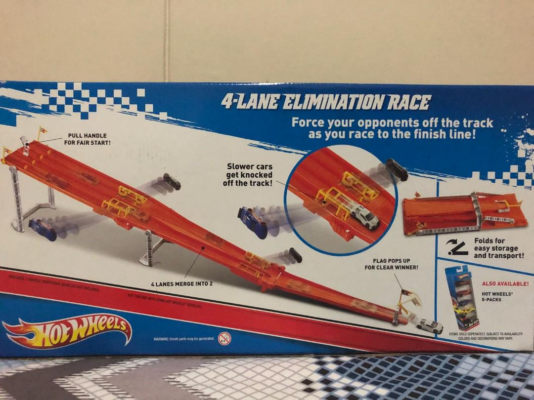 Hot Wheels 4-lane Elimination Race Track, Hobbies & Toys, Toys & Games ...