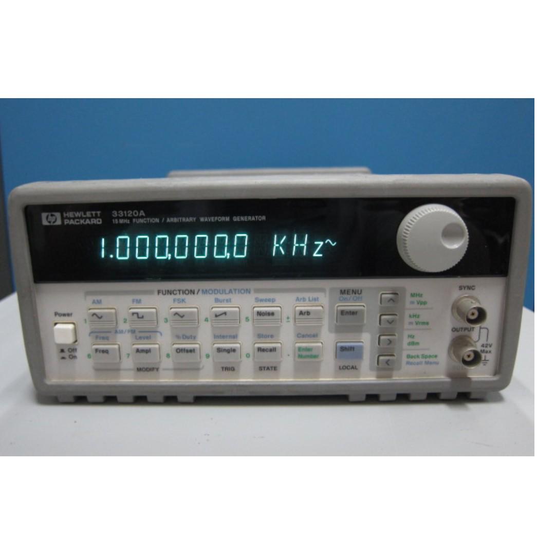 Agilent/HP 33120A 15MHz or Metrix ORX-640 40MHz or Agilent 33250A 80MHz ... Agilent/HP 33120A 15MHz or Metrix ORX-640 40MHz or Agilent 33250A 80MHz ...