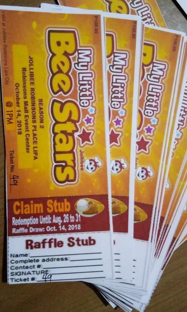 Jollibee CHICKENJOY RICE RAFFLE, Tickets & Vouchers, Store Credits on ...