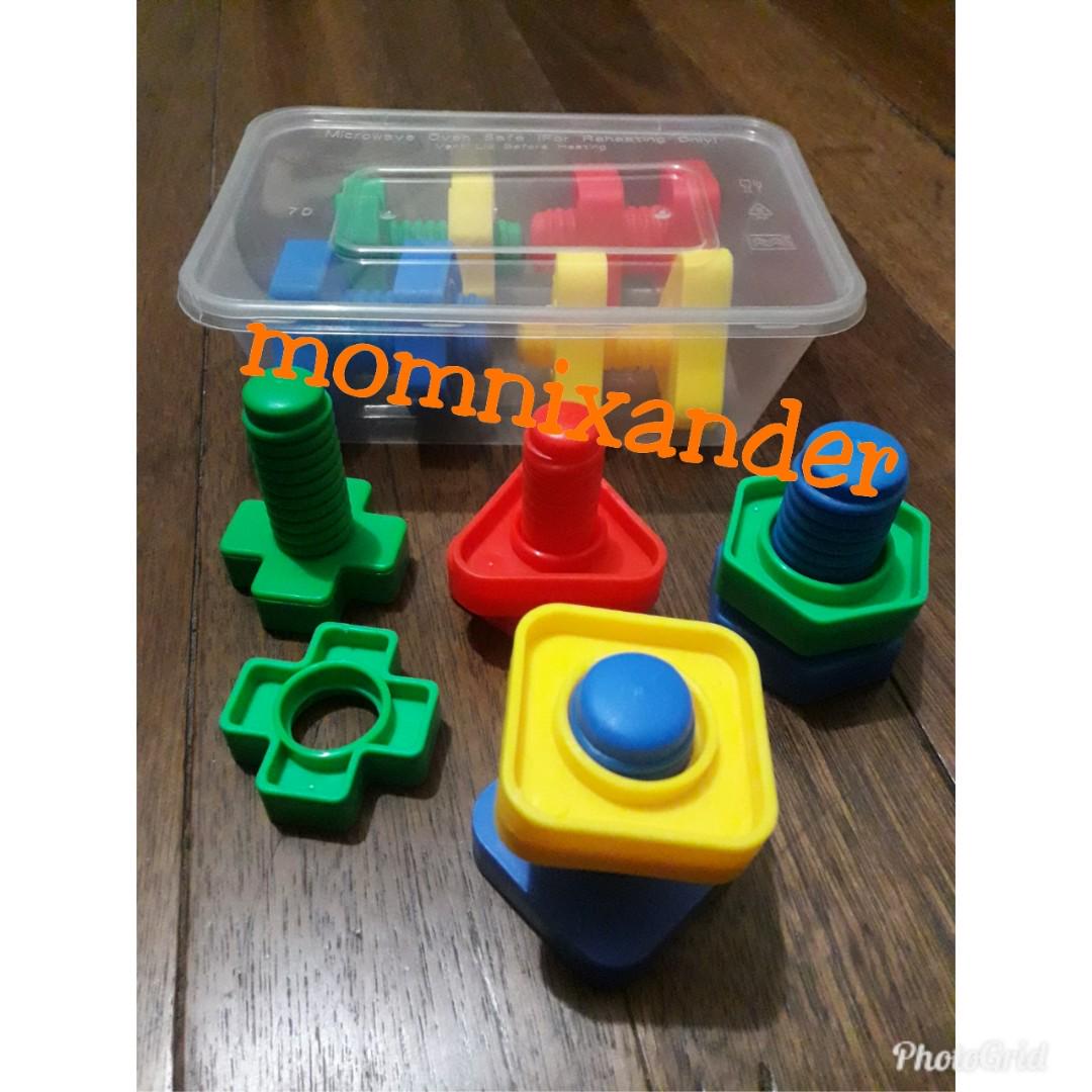 Jumbo Plastic NUTS & BOLTS (Therapy Toys), Hobbies & Toys, Toys & Games ...