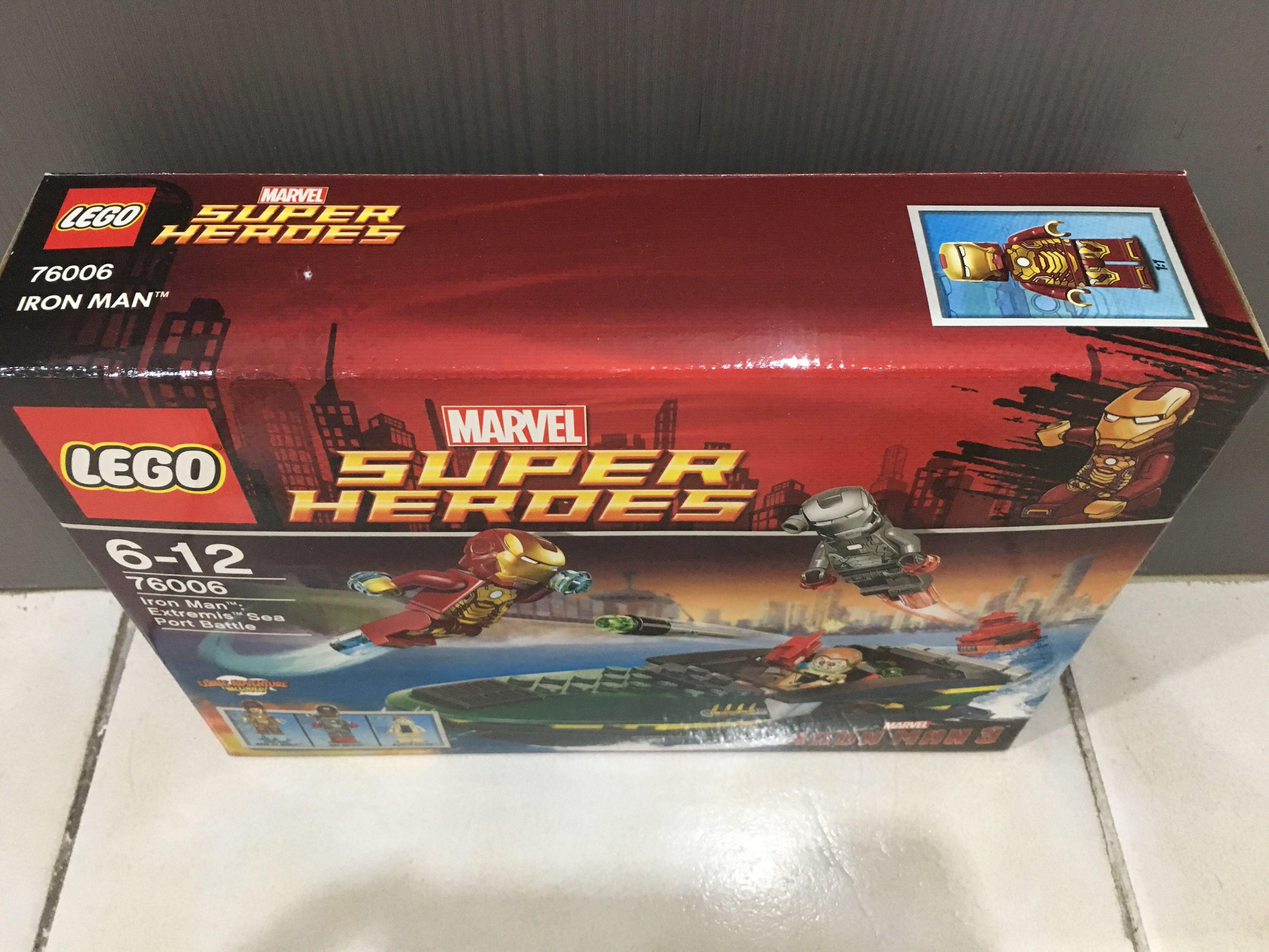 Lego 76006 Marvel Super Hero - Iron Man Extremis Sea Port Battle, Toys ...