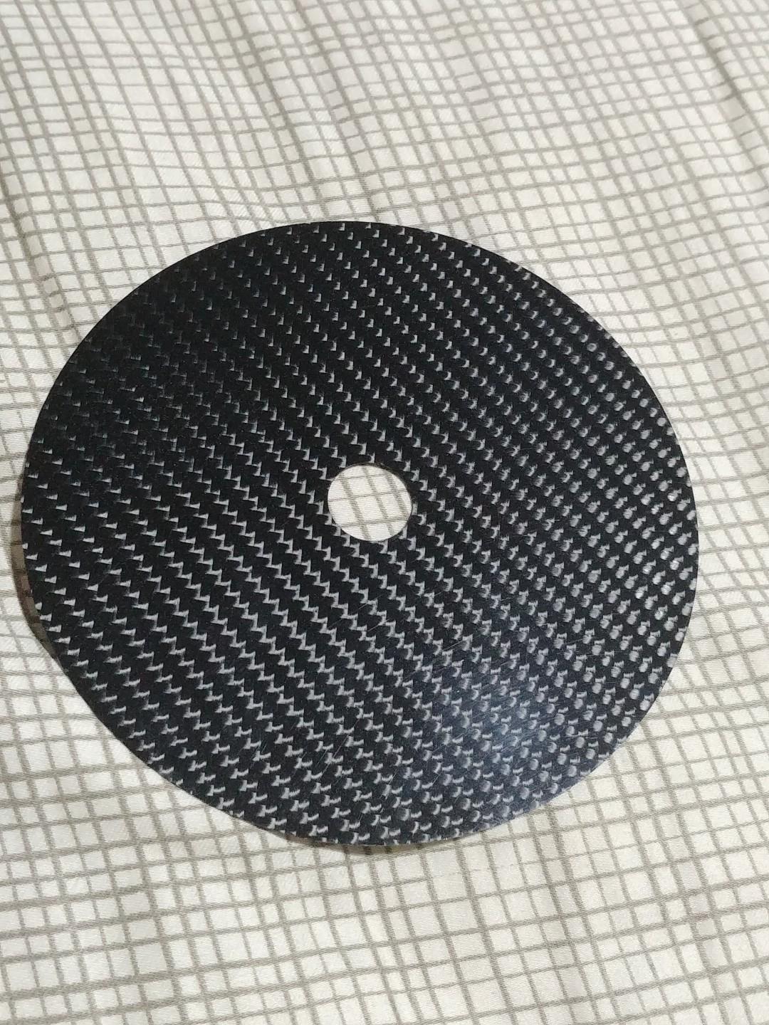 M-cd mat carbon fiber audiophile cd mat, Electronics, Audio on Carousell