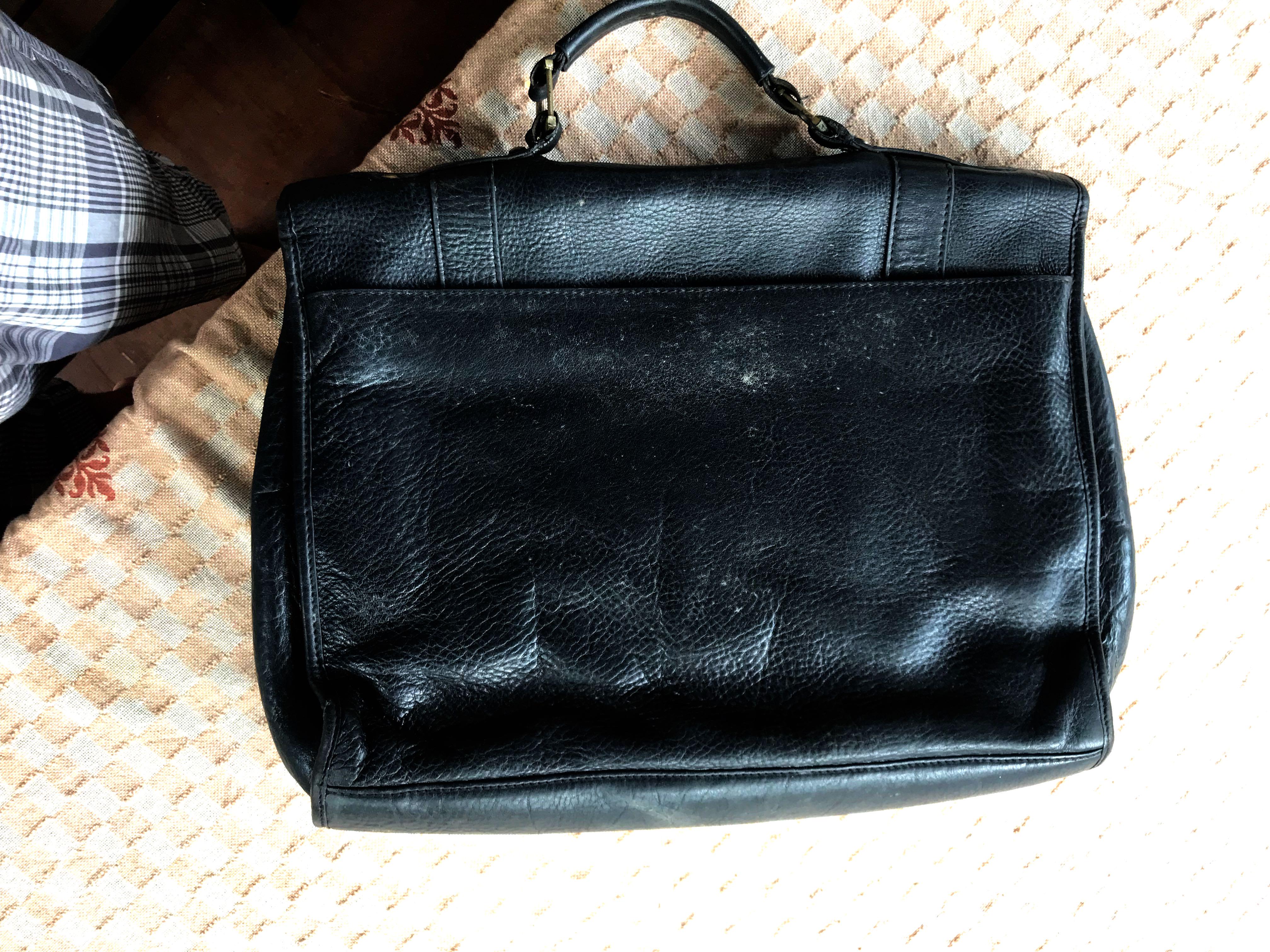 Mulberry Leather laptop bag, Luxury, Bags & Wallets on Carousell