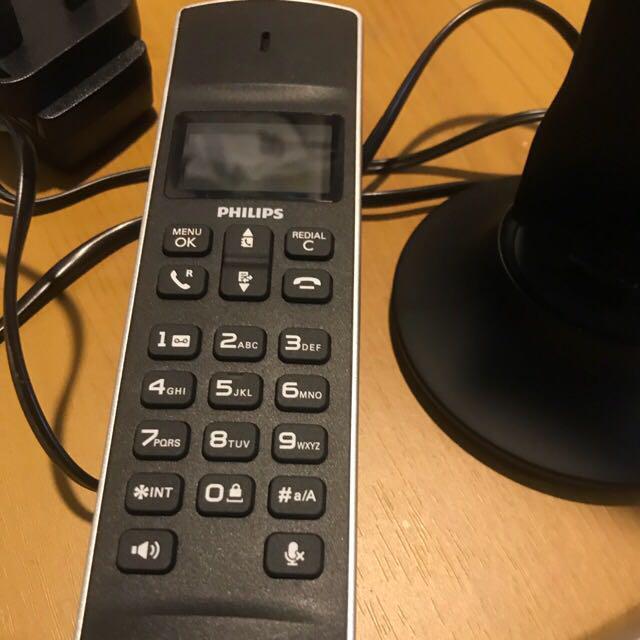 Philips M330 wireless landline phone, TV & Home Appliances, TV ...