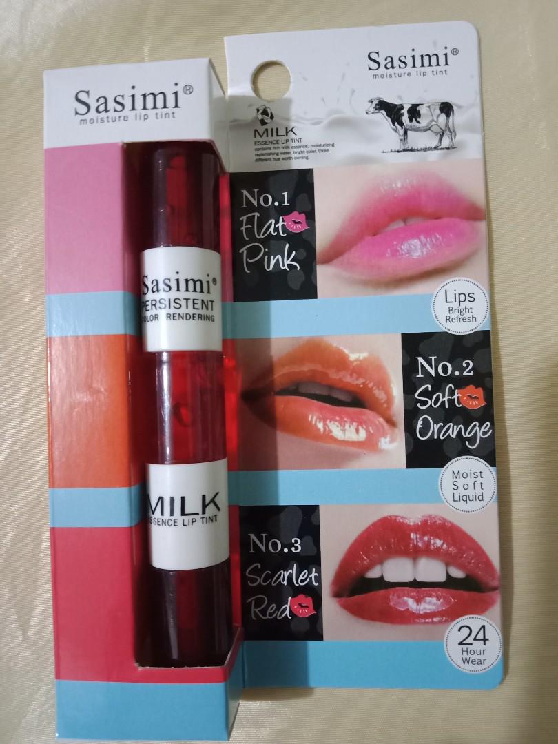 Sasimi Moisture lip tint 3 colors in 1 tube, Beauty & Personal Care ...