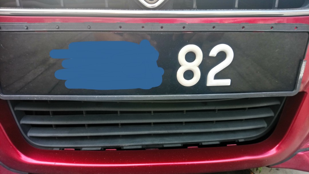 Two (2) Digit Car Registration/Plate number (82), Auto Accessories on ...