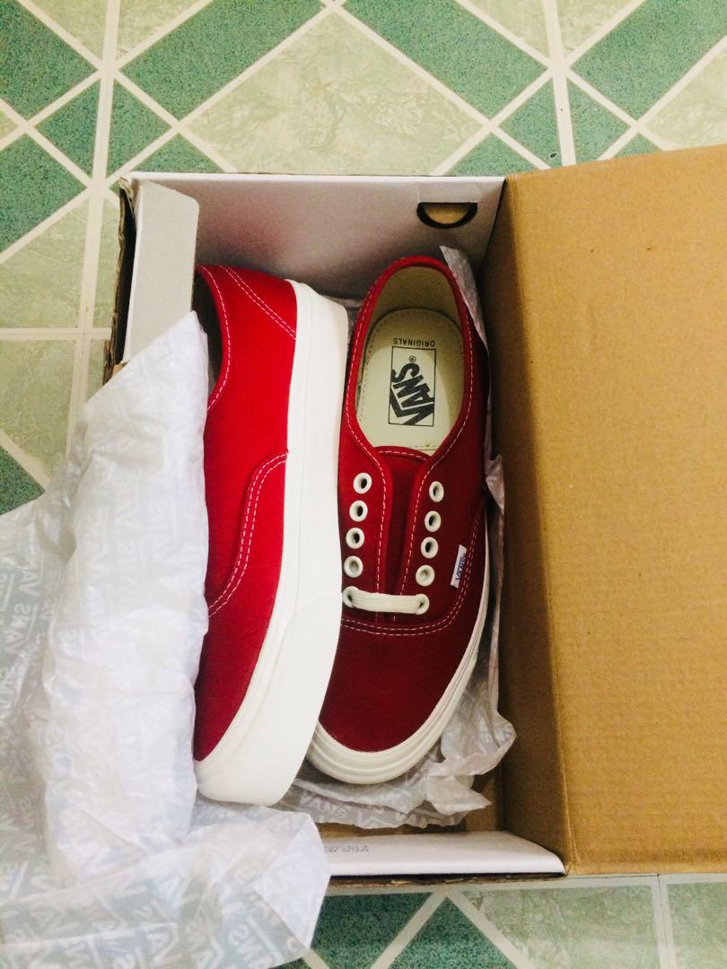 Vans vault red chili, Men's Fashion, Footwear, Dress Shoes on Carousell