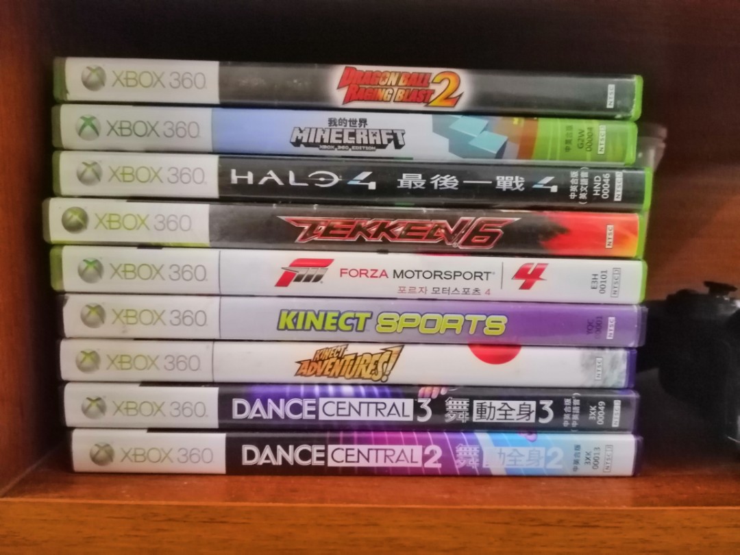 9 Original Xbox 360 Games NTSC (5 kinect Games & 4 non-kinect games ...