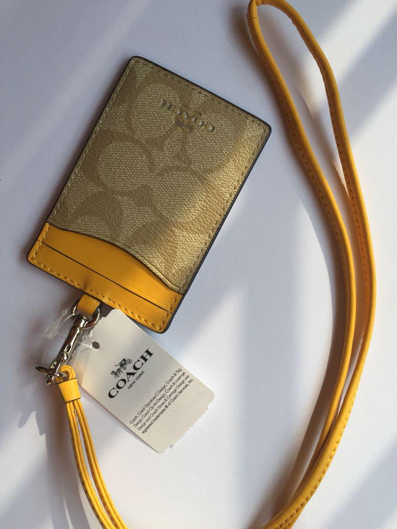 Coach Lanyard - Yellow, Everything Else on Carousell