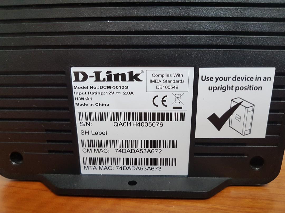 D-Link DCM-3012G Cable Modem Starhub, Computers & Tech, Parts & Accessories, Networking on Carousell