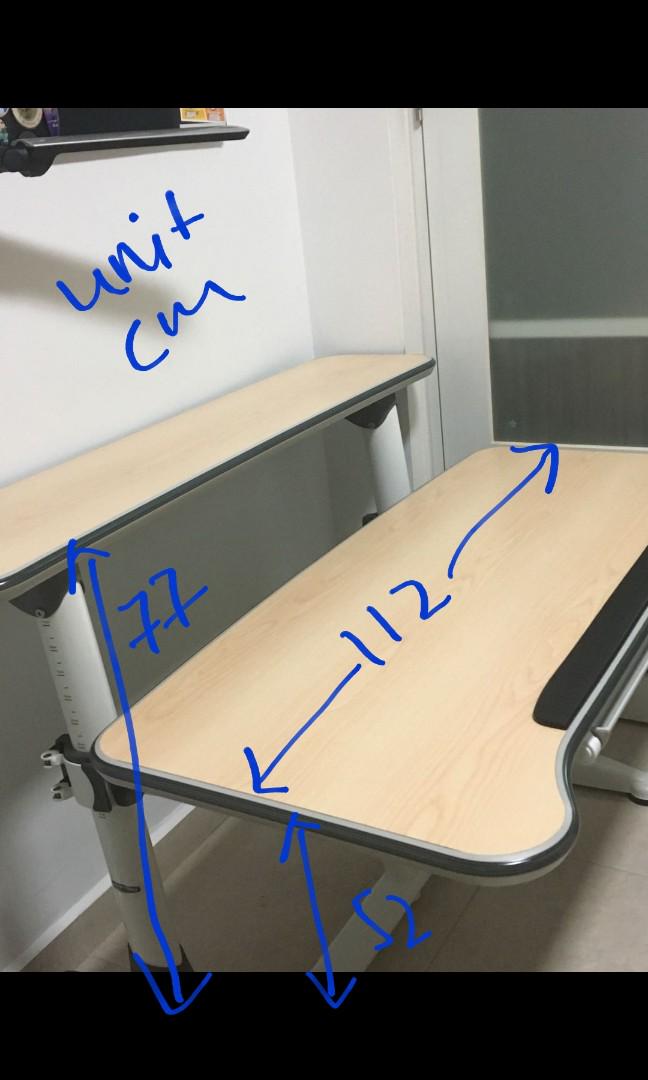 Ergonomic Study table, Furniture & Home Living, Furniture, Tables ...