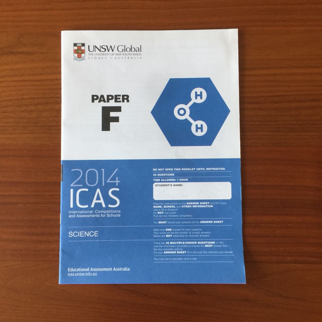 ICAS Science Paper F 2014, Hobbies & Toys, Books & Magazines ...