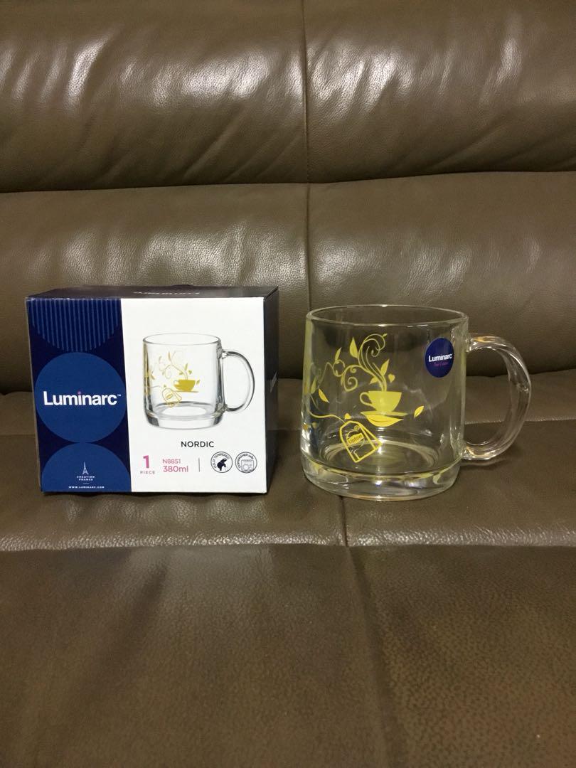 LUMINARC NORDIC 380ML GLASS CUP MUG, Furniture & Home Living ...