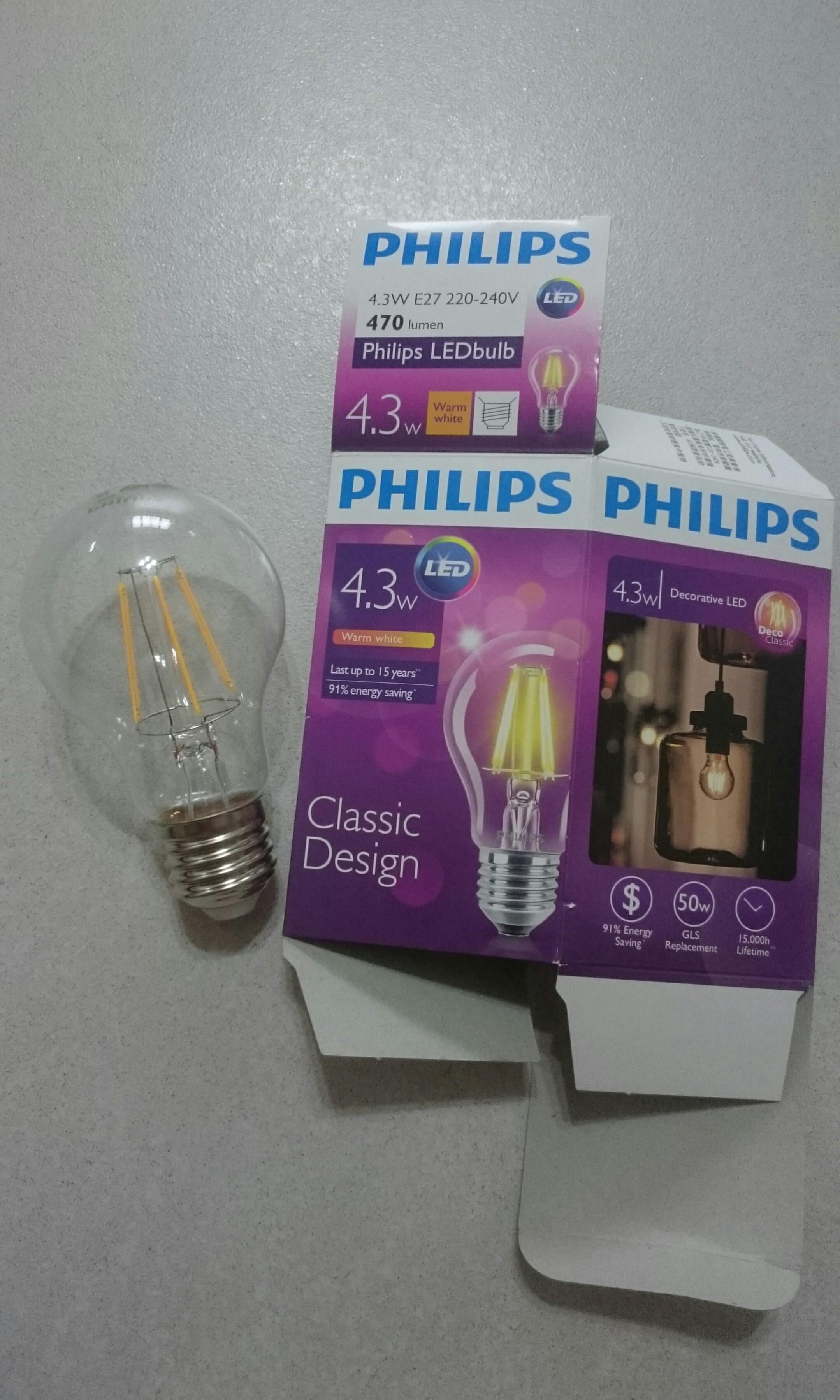 Philips LED bulb classic design, Everything Else on Carousell