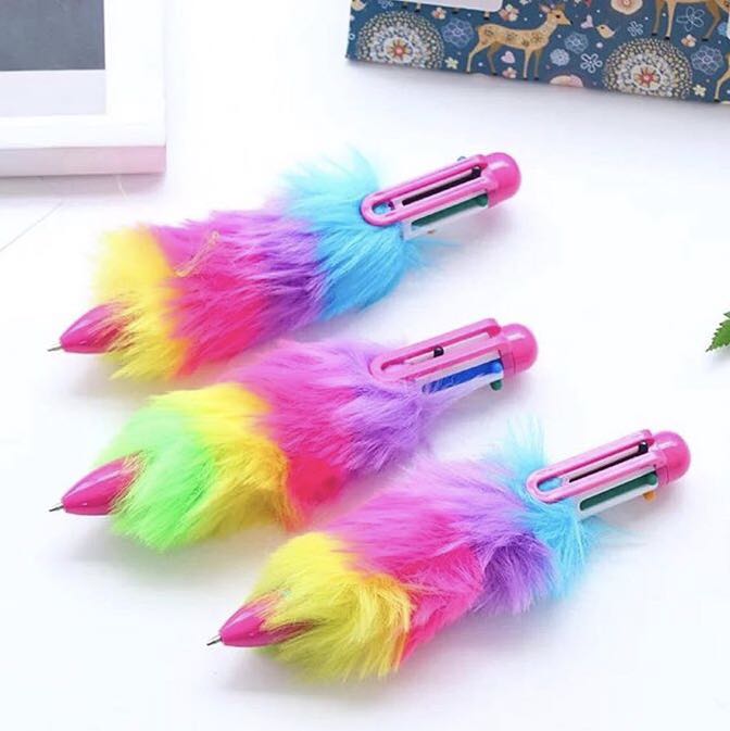 Rainbow Fur Pen, Hobbies & Toys, Stationery & Craft, Stationery ...