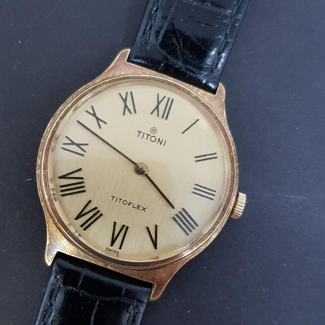 Titoni Titoflex 614 Hand Winding Vintage Watch, Women's Fashion ...