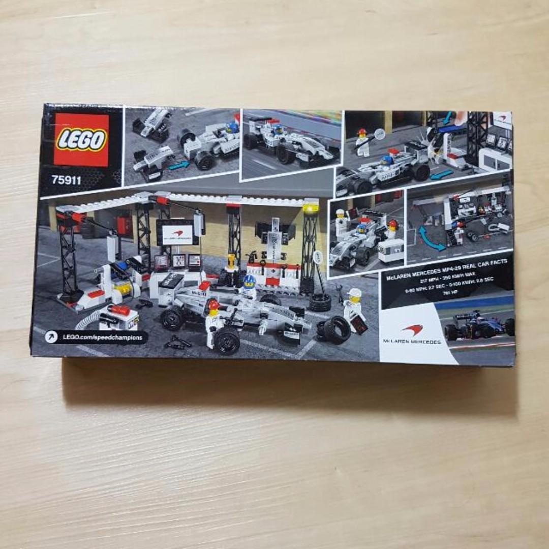 75911 LEGO Speed Champions McLaren Mercedes Pit Stop (Authentic), Toys ...