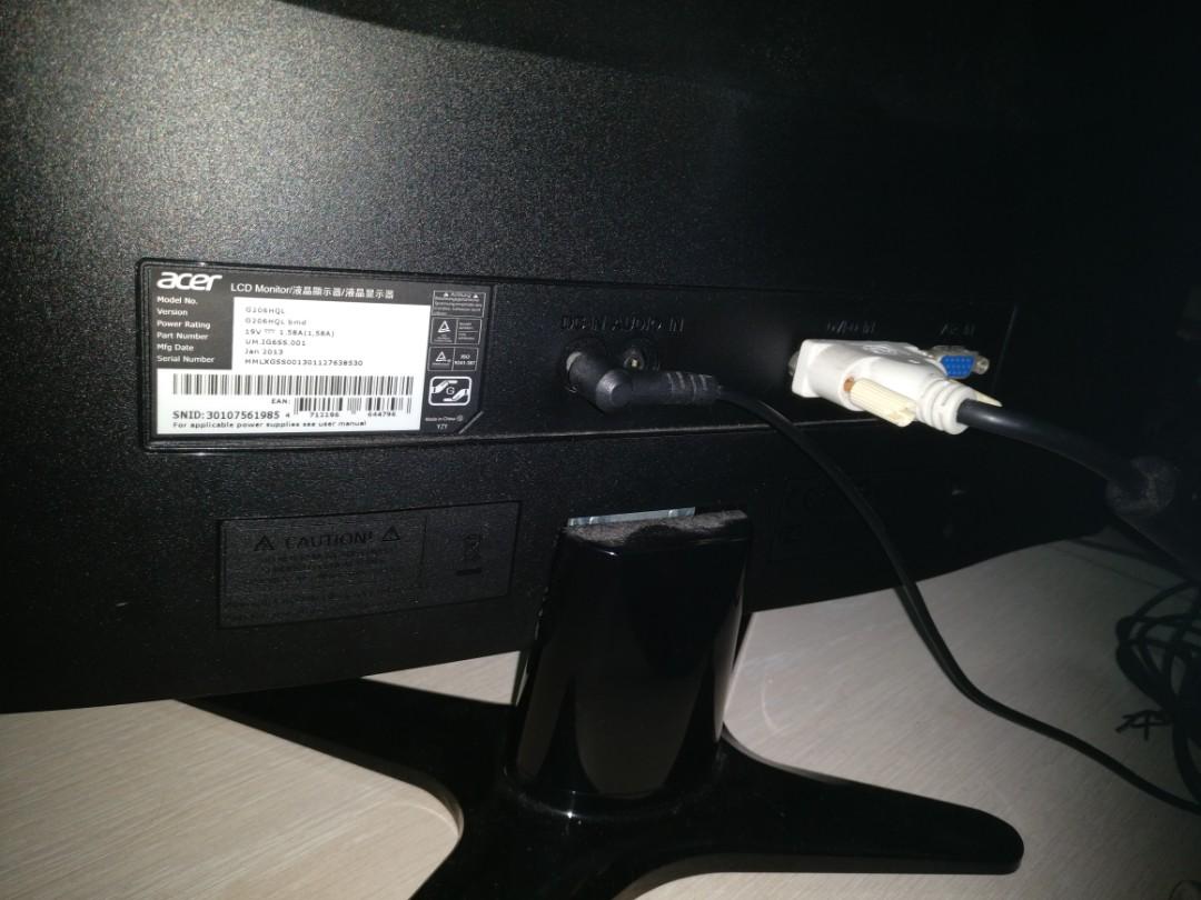 Acer Monitor 19.5" G206HQL and Creative Speaker, Computers & Tech ...