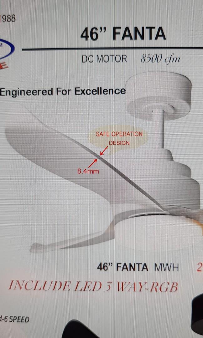**SUPER OFFER** AMASCO FANTA DC 35" , 46" ,52" CEILING FAN WITH 22W LED ...