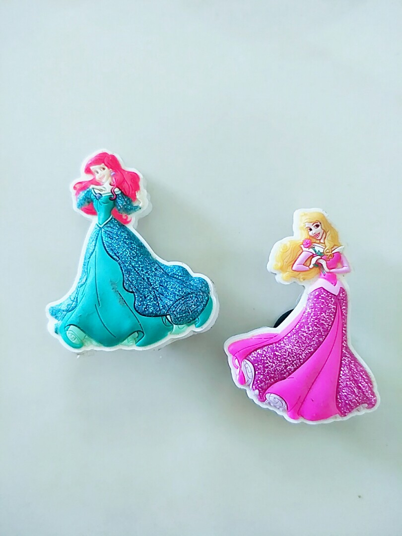 Crocs Disney Princesses shoe buttons - Attic Storage, Babies & Kids ...