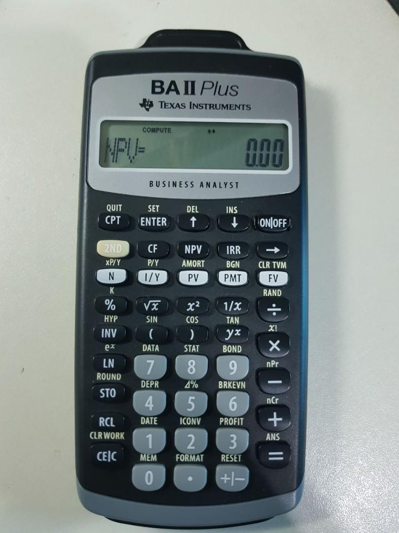 Financial Calculator BA II Plus, Computers & Tech, Office & Business ...