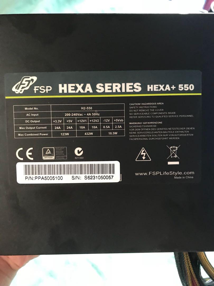 FSP Hexa+ 550, Computers & Tech, Parts & Accessories, Computer Parts on ...