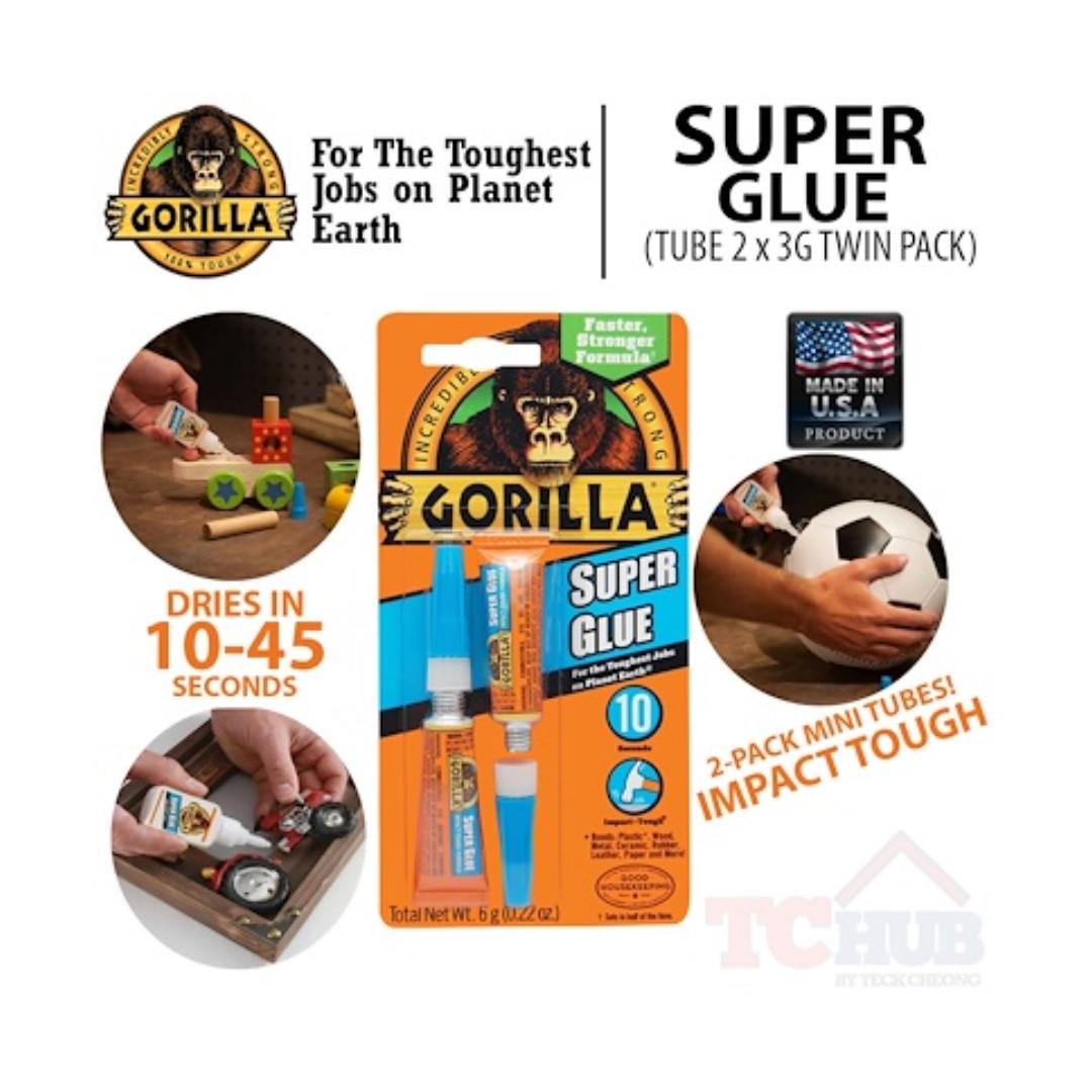 Gorilla Super Glue Mini 2 x 3G Tube, Hobbies & Toys, Stationery & Craft ...