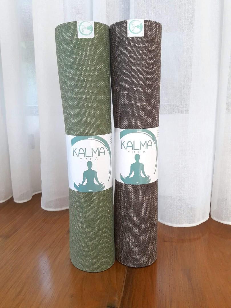 Kalma Yoga Mat - 100% Natural rubber and Jute fibers, Sports Equipment ...