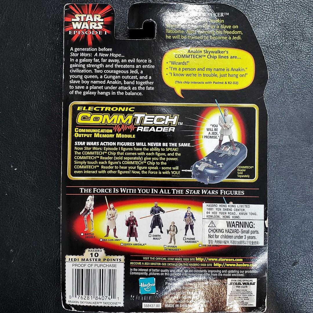 STAR WARS Episode 1 Anakin Skywalker Action Figure COMMTECH Chip NEW in ...