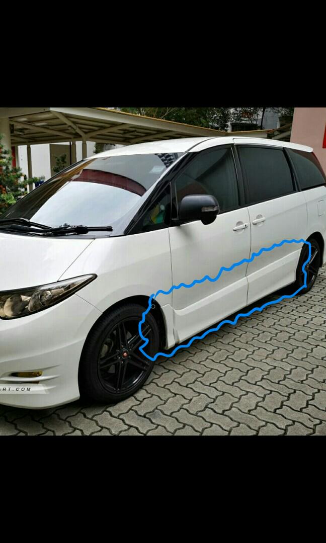 Toyota estima side skirting (door skirt), Car Accessories, Accessories ...
