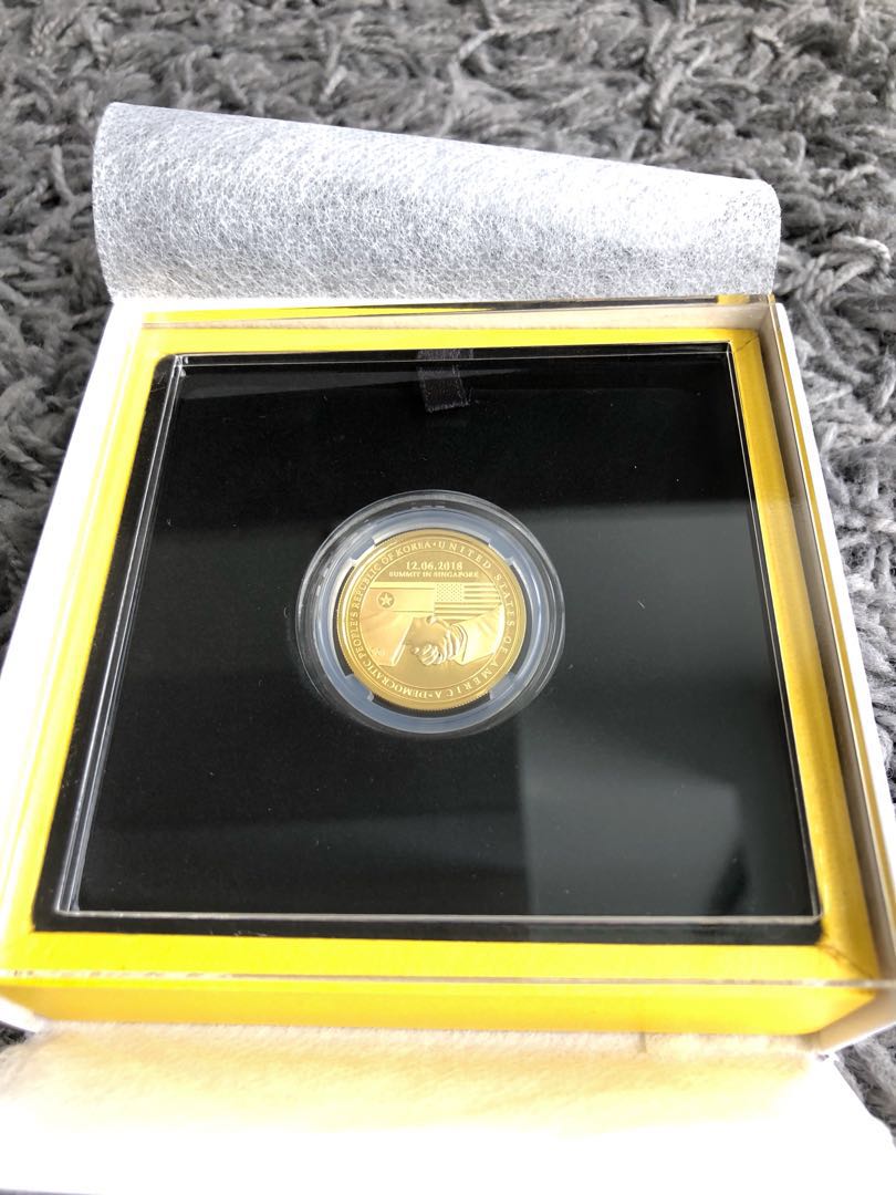 Trump - Kim summit Gold Coin, Hobbies & Toys, Memorabilia ...