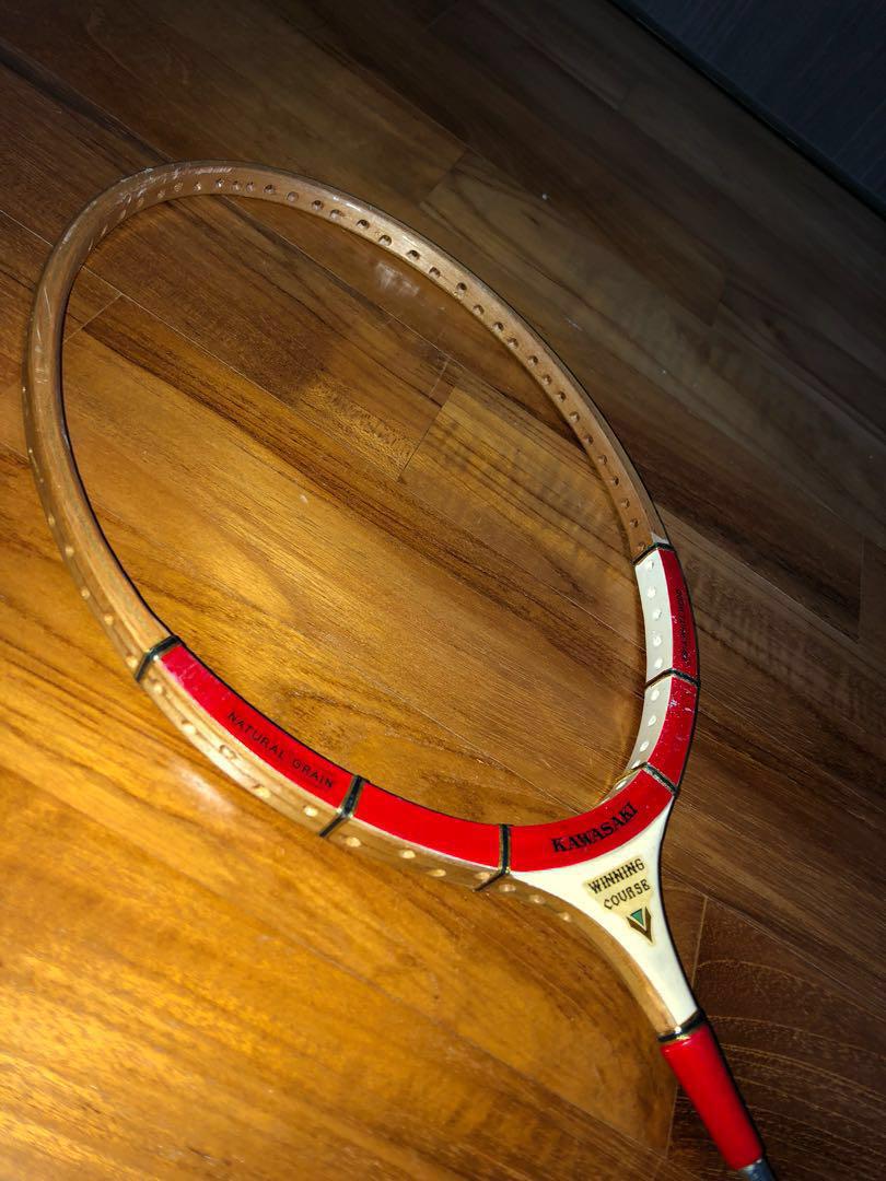 Vintage Kawasaki Wooden+Metal Badminton Racquet/Racket Frame, Hobbies ...