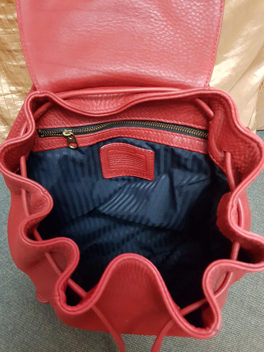 Coach Vintage Leather Backpack, Women's Fashion, Bags & Wallets ...