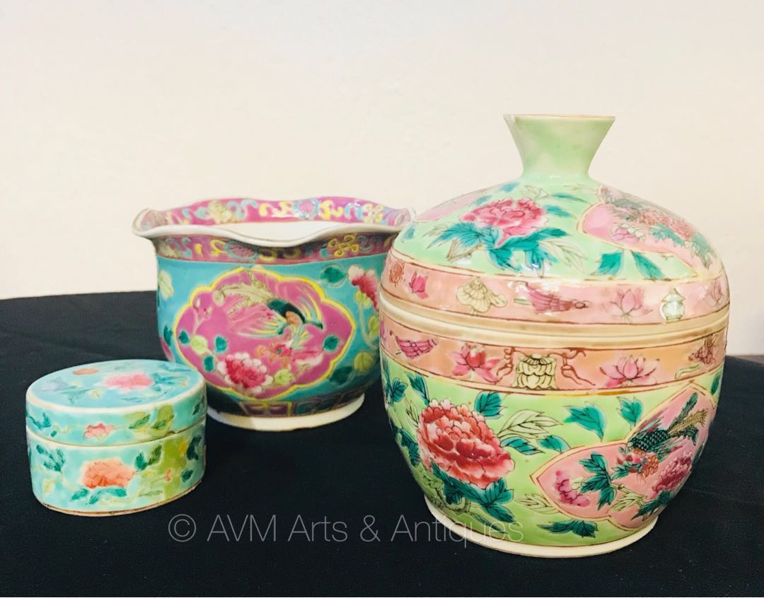 (Sold) Peranakan porcelain items, Furniture & Home Living, Kitchenware ...
