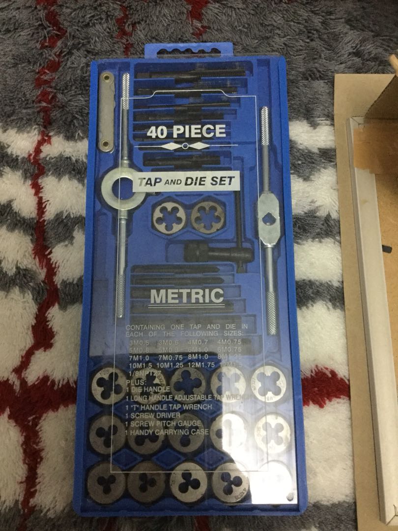 40-pc Tap and Die Set, Car Parts & Accessories on Carousell