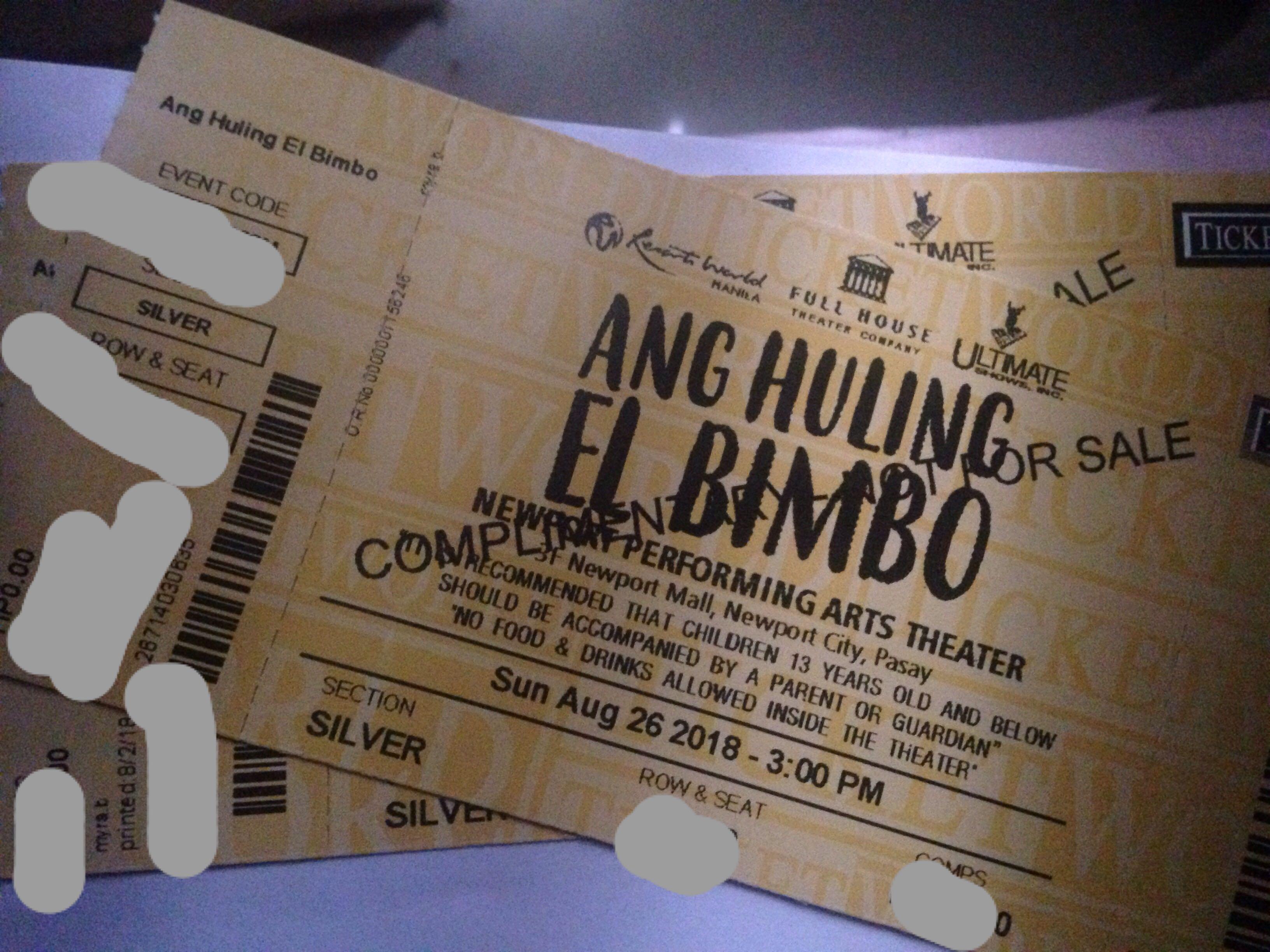 Ang Huling El Bimbo Ticket, Tickets & Vouchers, Event Tickets on Carousell
