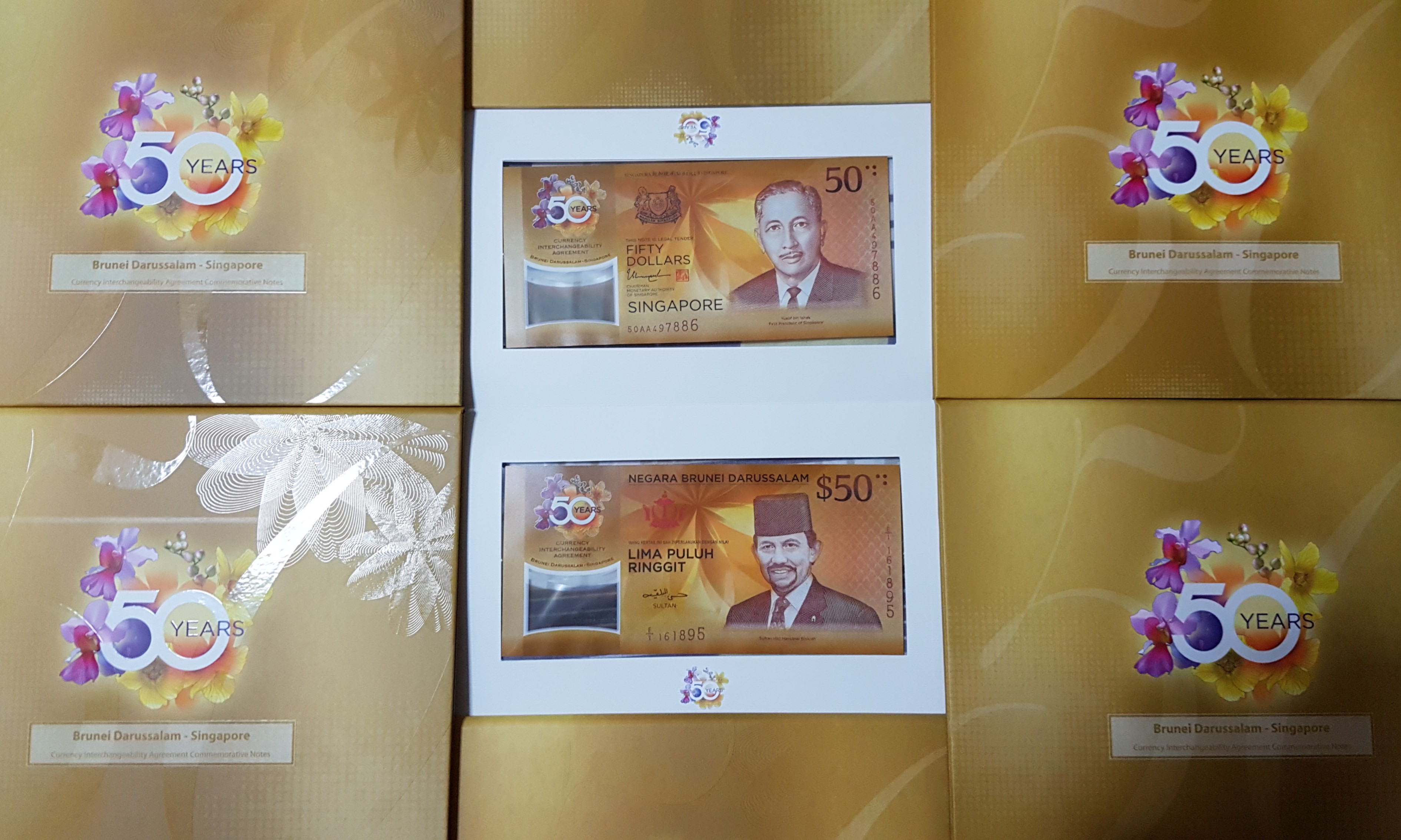 CIA 50 years Singapore Brunei $50 Commemorative Notes, Hobbies & Toys ...