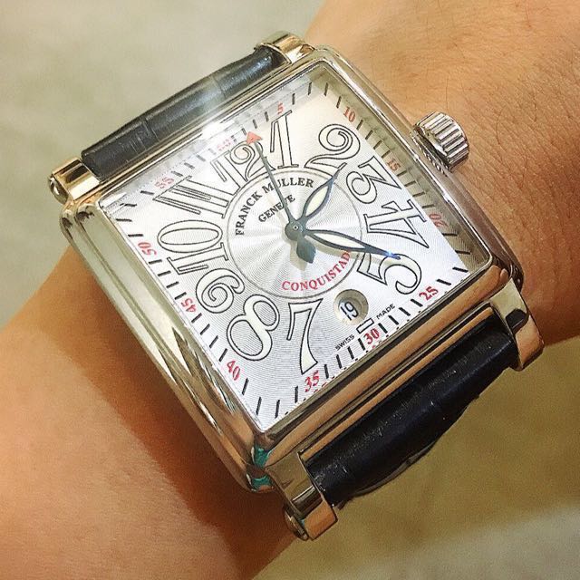 Franck Muller Conquistador Cortez Stainless Steel Silver Dial Watch ...